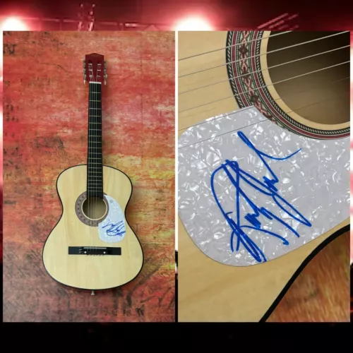 GFA Zebra Band Rock Star * RANDY JACKSON * Signed Acoustic Guitar COA ...