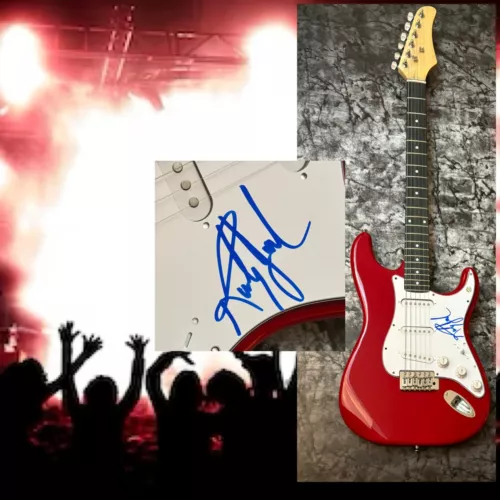 GFA Zebra Band Rock Star * RANDY JACKSON * Signed Electric Guitar COA ...