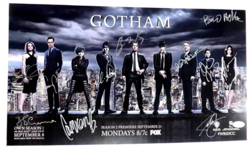 Gotham Cast Signed Autographed 10X18 Poster McKenzie Lord Thomas +9 JSA ...