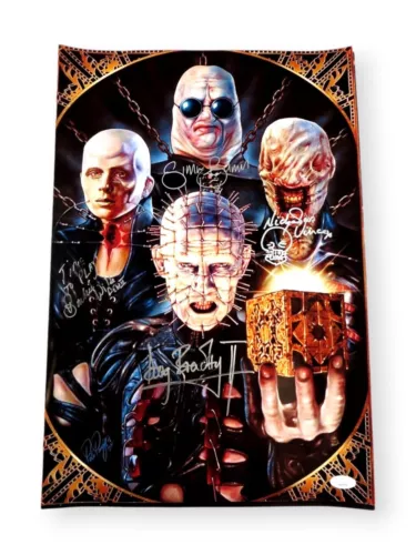 Hellraiser Multi Signed Autographed 13X19 Poster Bamford Bradley +2 JSA ...