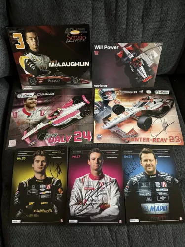 Indianapolis 500 Lot Of 21 Indy Promo/hero Cards 2024 Signed Scott ...