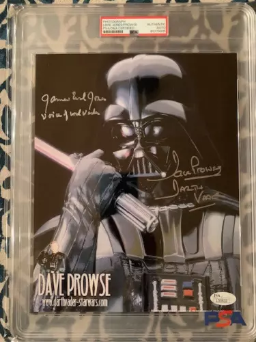 JAMES EARL JONES+DAVE PROWSE SIGNED 8x10 COLOR PHOTO LORD VADER PSA ...