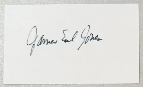 James Earl Jones Signed Autographed 3x5 Card SWAU Authenticated Star ...