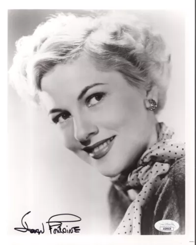 JOAN FONTAINE HAND SIGNED 8x10 PHOTO STUNNING BEAUTY JSA | Autographia