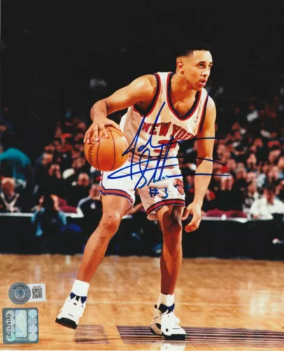 JOHN STARKS (New York Knicks) Signed 8x10 PHOTO Beckett Authentication ...