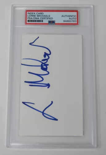 Lorne Michaels SNL Signed Autograph Auto 3x5 Index Card Cut JSA PSA ...