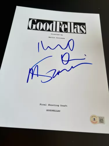MARTIN SCORSESE ROBERT DENIRO SIGNED AUTOGRAPH MOVIE SCRIPT GOODFELLAS BECKETT D | Autographia