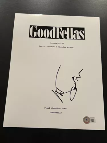 MARTIN SCORSESE SIGNED AUTOGRAPH MOVIE SCRIPT GOODFELLAS BECKETT BAS COA AUTO E | Autographia