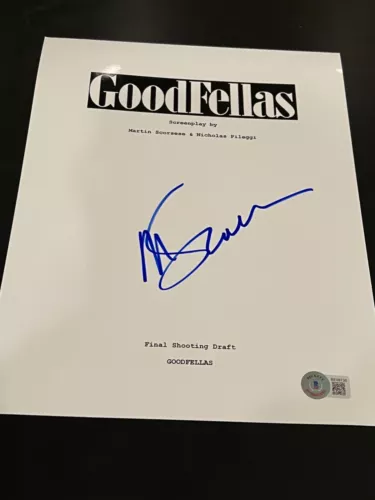 MARTIN SCORSESE SIGNED AUTOGRAPH MOVIE SCRIPT GOODFELLAS BECKETT BAS COA AUTO X2 | Autographia