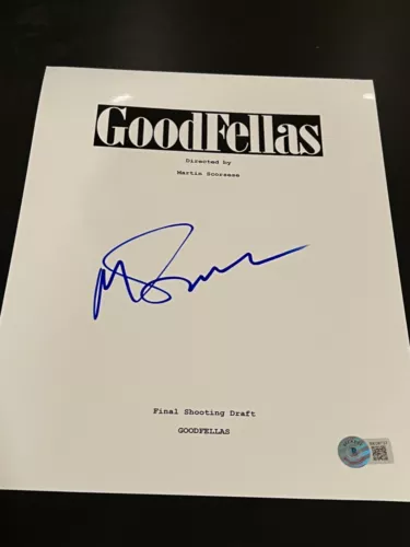 MARTIN SCORSESE SIGNED AUTOGRAPH MOVIE SCRIPT GOODFELLAS BECKETT BAS COA AUTO X3 | Autographia