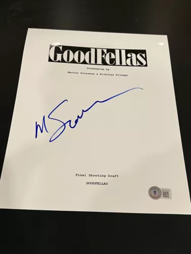 MARTIN SCORSESE SIGNED AUTOGRAPH MOVIE SCRIPT GOODFELLAS BECKETT BAS COA AUTO X4 | Autographia