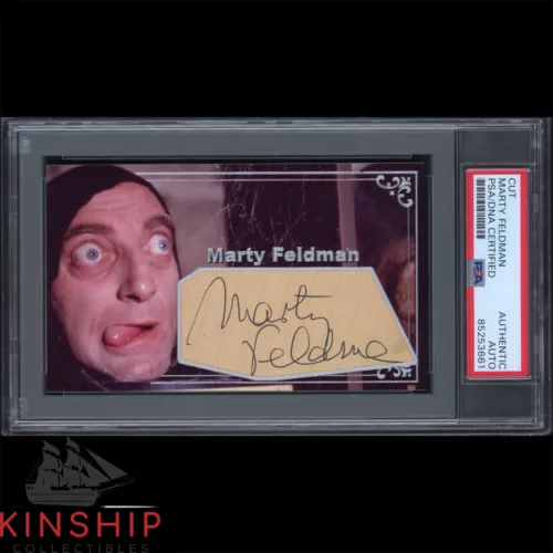 Marty Feldman signed Cut 3x5 Custom Card PSA DNA Slab Rare Actor Auto ...
