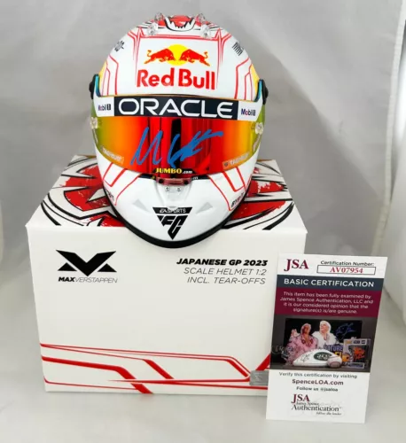 Max Verstappen Signed Helmet 1:2 2023 Japanese GP Red Bull Formula 1 F1 JSA 1... | Autographia