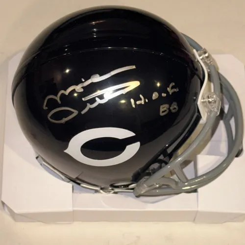 MIKE DITKA Signed BEARS THROWBACK VSR4 Mini-helmet Beckett BAS & HOF Inscription | Autographia