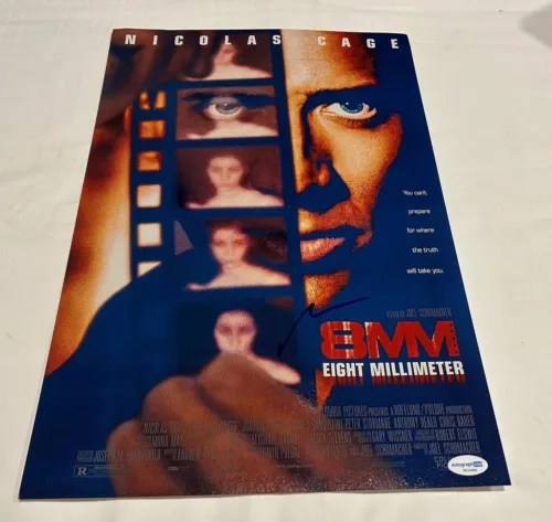 NICOLAS CAGE SIGNED 8MM 12X18 MOVIE POSTER ACOA | Autographia