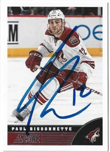 Paul Bissonnette Signed 2013-14 Score Card #397 Arizona Coyotes ...