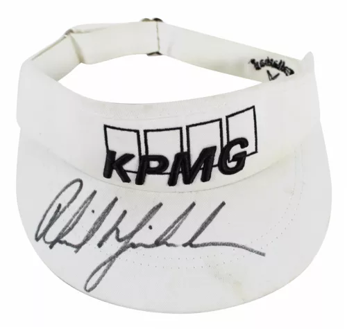 Phil Mickelson Authentic Signed Worn KPMG Visor Hat BAS #AD64766 ...