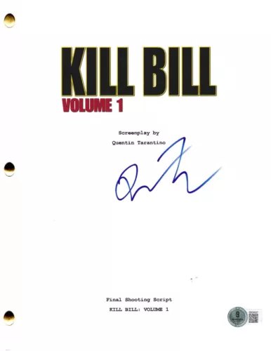 Quentin Tarantino Signed Kill Bill Full Script Authentic Autograph ...