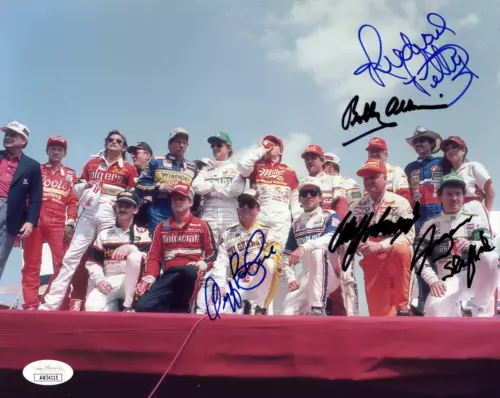 RICHARD PETTY+ALLISON+CALE+BODINE+SHEPHERD SIGNED 8x10 PHOTO VERY RARE ...