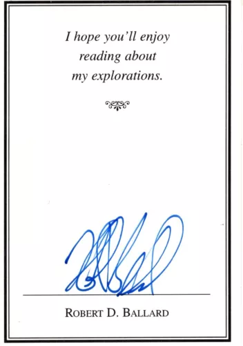 ROBERT BALLARD HAND SIGNED SIGNED 3x4 BOOKPLATE+COA DISCOVERED THE ...
