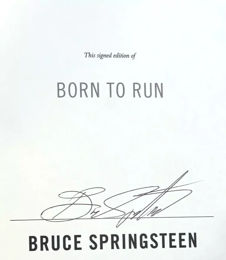 Bruce Springsteen Signed Autograph Book “Born to Run” Giveaway ...