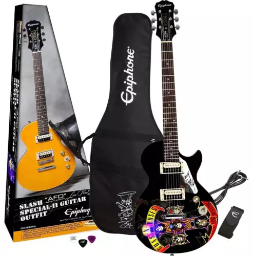 Slash of Guns N Roses Signed Custom Graphics His Model Epiphone Guitar ...