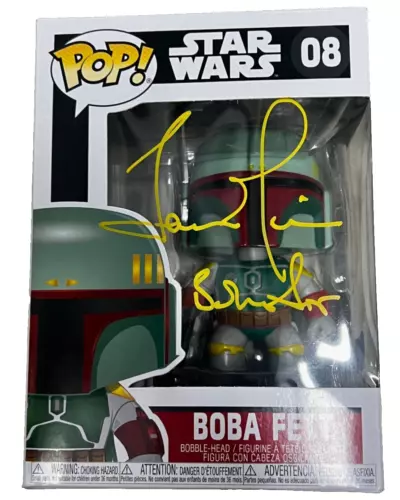 TEMUERA MORRISON signed (STAR WARS) Boba Fett Funko Pop #08 Beckett BAS ...