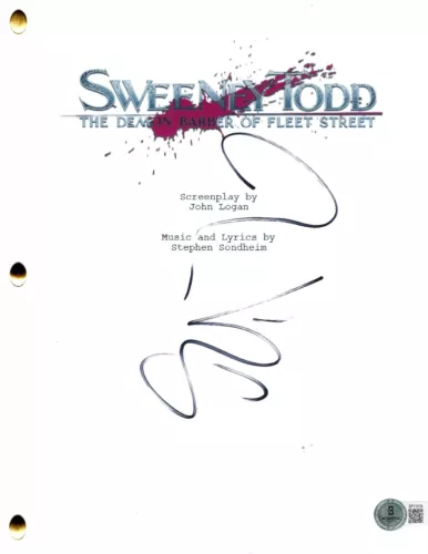 Tim Burton Signed Sweeney Todd Full Script Authentic Autograph Beckett ...