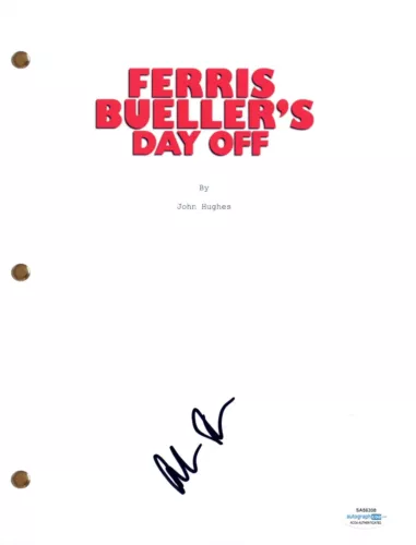 Alan Ruck Signed Autographed Ferris Bueller's Day Off Movie Script ACOA ...