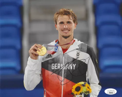 ALEXANDER ZVEREV SIGNED TENNIS 8X10 PHOTO 2020 TOKYO OLYMPICS US OPEN ...