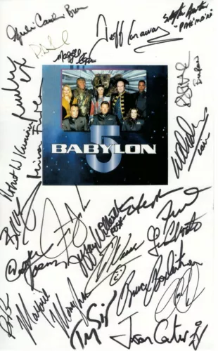 Babylon 5 Cast Signed Autographed 8.5X14 Paper Photo 23 Total Sigs JSA ...