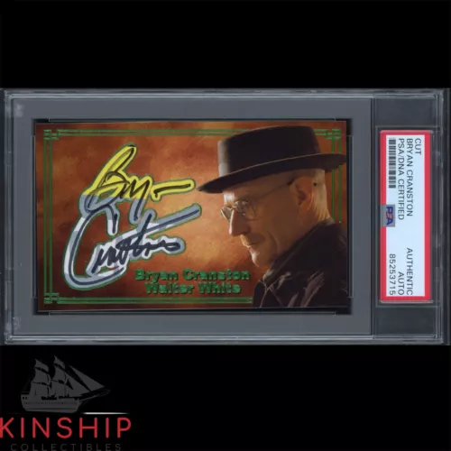 Bryan Cranston signed Cut 3x5 Custom Card PSA Slab Breaking Bad Actor ...