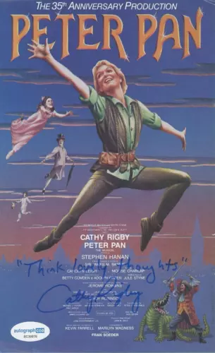 Cathy Rigby "Peter Pan" AUTOGRAPH Signed Autographed 5.5x9 Flyer ACOA ...