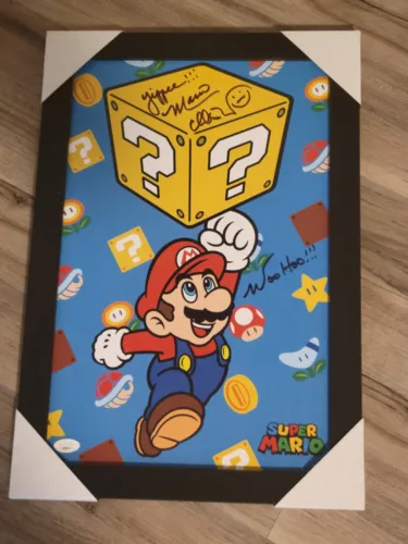 CHARLES MARTINET AUTOGRAPHED SUPER MARIO WALL ART SIGNED NINTENDO JSA ...