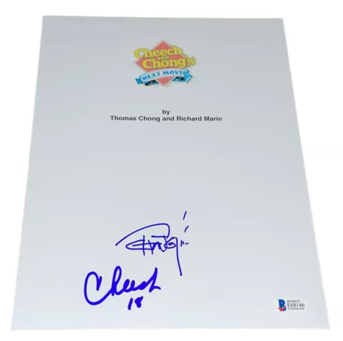 Cheech and Chong Signed Autograph Next Movie Script Screenplay Beckett ...
