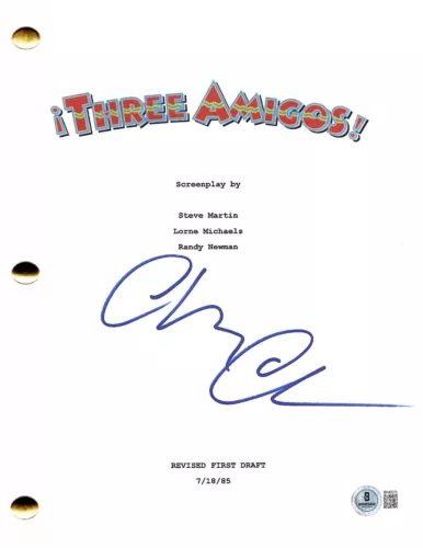 Chevy Chase Signed Three Amigos Full Script Authentic Autograph Beckett ...