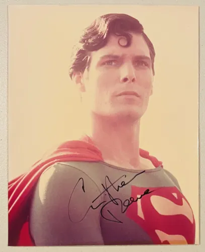 Christopher Reeve Signed Autographed Vintage Superman 8x10 Photo Full ...