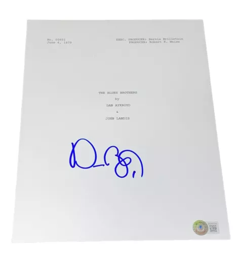 Dan Aykroyd Signed Autograph The Blues Brothers Script Screenplay ...
