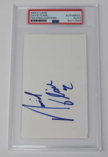 David Flair WCW WWF WWE Signed Autograph Auto 3x5 Index Card PSA ...