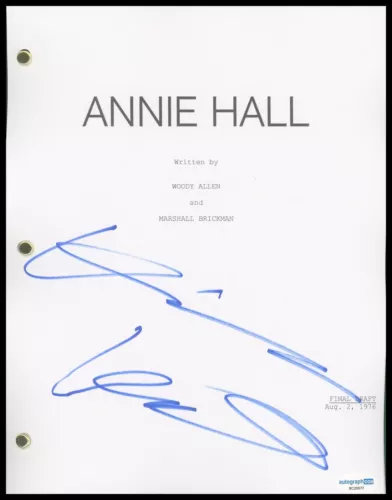 Diane Keaton "Annie Hall" AUTOGRAPH Signed Full Complete Script ...