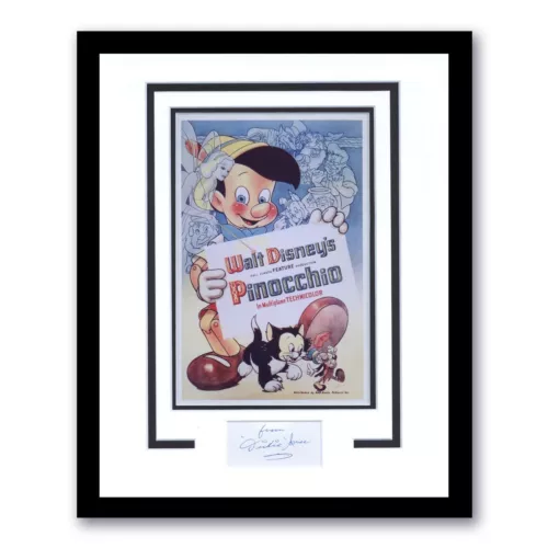 Dickie Jones "Pinocchio" Voice AUTOGRAPH Signed Custom Framed 11x14 ...