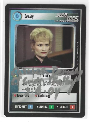 Elizabeth Dennehy Signed 1994 Star Trek TNG Game Card Lt. Commander ...
