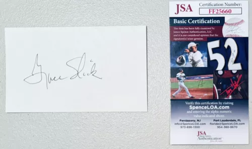 Grace Slick Signed Autographed 3x5 Card JSA Certified Jefferson ...