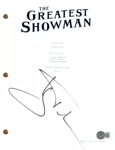 Hugh Jackman Signed The Greatest Showman Full Movie Script Autograph ...