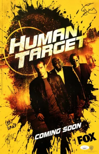 Human Target Cast Autographed 11X17 Poster Valley Haley McBride +3 JSA ...