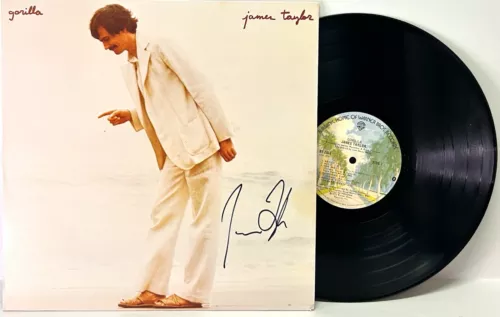 JAMES TAYLOR Signed Autograph Vinyl LP Cover "Gorilla" JSA COA ...