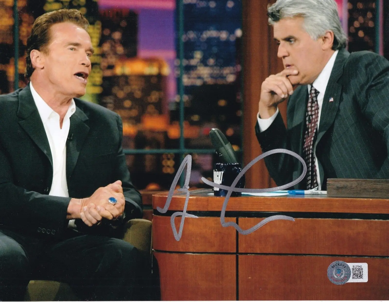 JAY LENO signed (THE TONIGHT SHOW) TV Host autograph 8X10 photo BECKETT ...