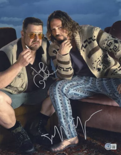Jeff Bridges John Goodman Signed 11x14 Photo The Big Lebowski Autograph ...