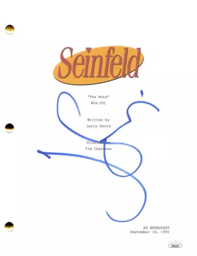 Jerry Seinfeld Signed Autograph The Note Full Episode Script Screenplay ...