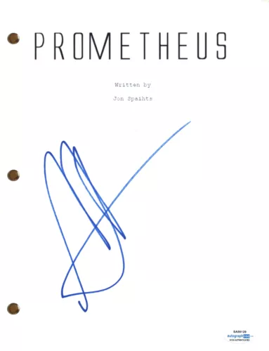 Noomi Rapace Signed Autograph Prometheus Movie Script Full Screenplay ACOA COA | Autographia